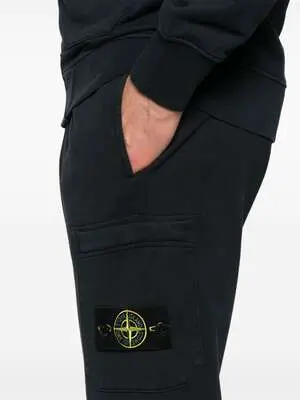 Stone Island Patch-pocket Drawstring Trousers - Blue
