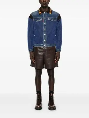 Dsquared2 Panelled Denim Bomber Jacket