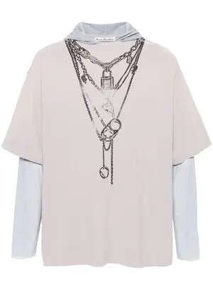 Acne Studios Layered Hooded T-shirt