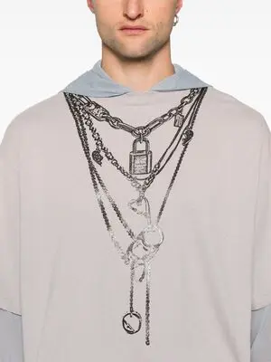 Acne Studios Layered Hooded T-shirt