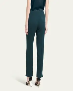 Giorgio Armani Slim-leg Stretch Wool Trousers