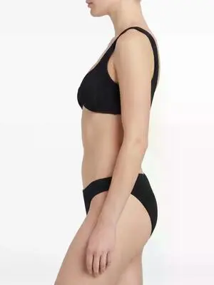 Hunza G Juno Crinkled Two-piece Bikini - Black