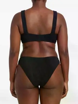 Hunza G Juno Crinkled Two-piece Bikini - Black
