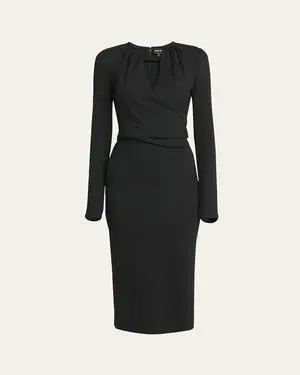 Giorgio Armani Milano Jersey Sheath Dress