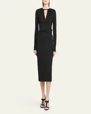Giorgio Armani Milano Jersey Sheath Dress