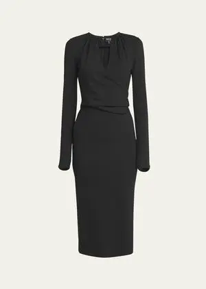 Giorgio Armani Milano Jersey Sheath Dress