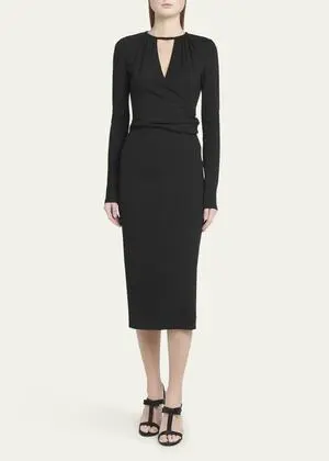 Giorgio Armani Milano Jersey Sheath Dress