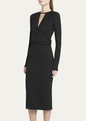 Giorgio Armani Milano Jersey Sheath Dress