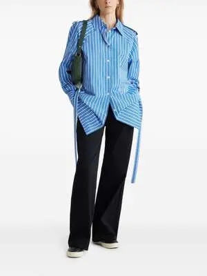 PATOU Striped Mini Shirt Dress
