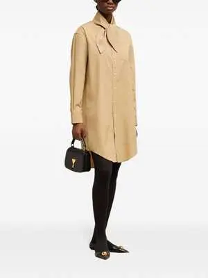 AMI Paris Scarf-collar Cotton Shirt Dress