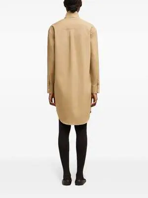 AMI Paris Scarf-collar Cotton Shirt Dress
