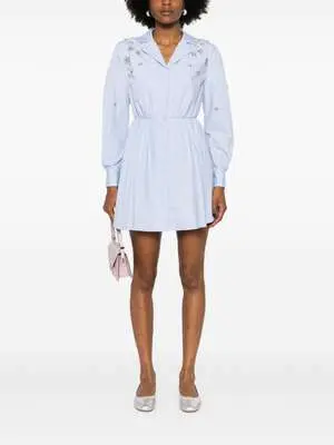 SELF-PORTRAIT Crystal-embellished Shirtdress