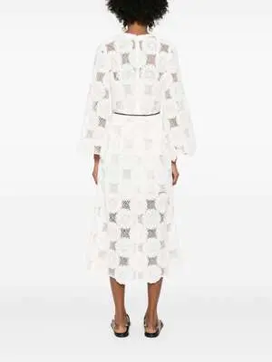 Zimmermann Belted Crochet Midi Dress