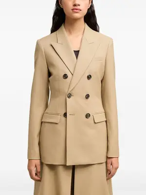 AMI Paris Double-breasted Blazer - Neutrals