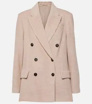 Brunello Cucinelli Double-breasted Blazer - Beige