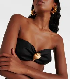 ADRIANA DEGREAS Embellished Bandeau Top