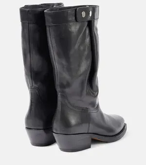 Isabel Marant Étoile Ademe Leather Cowboy Boots - Black