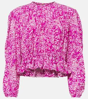 Isabel Marant Étoile Gelina Printed Silk-blend Top - Multicoloured