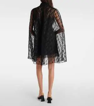 RODARTE Caped Floral Lace Minidress