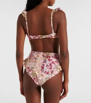 Agua Bendita Kiwi Floral Bikini Top - Multicoloured