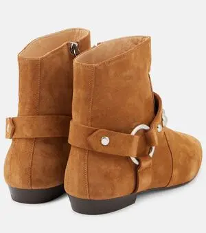 Isabel Marant Étoile Siago Embellished Suede Ankle Boots