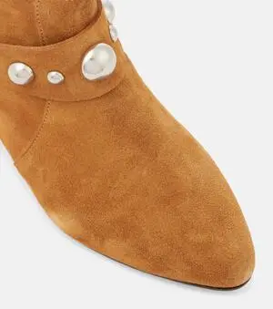 Isabel Marant Étoile Siago Embellished Suede Ankle Boots
