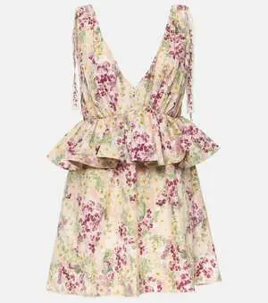 Agua Bendita Infinito Florecer Ruffled Minidress - Multicoloured