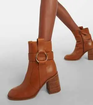 See By Chloé Ring 80 Leather Ankle Boots