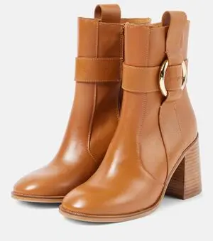 See By Chloé Ring 80 Leather Ankle Boots