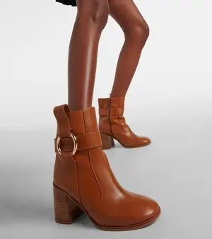 See By Chloé Ring 80 Leather Ankle Boots