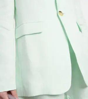 Asceno Azores Linen Blazer - Green
