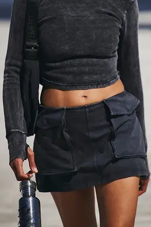 Free People Flow Skort - Black