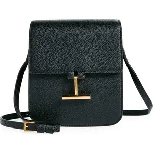 TOM FORD Mini Tara Grained Leather Crossbody Bag - Black