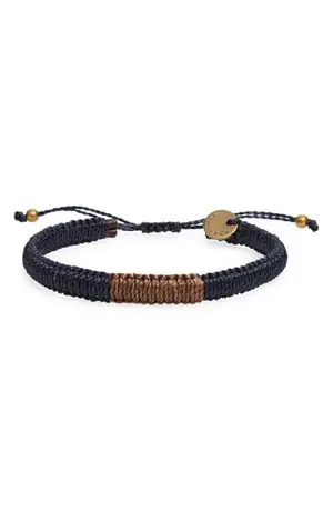 Caputo & Co Caputo & Co. Macramé Adjustable Bracelet Navy Combo