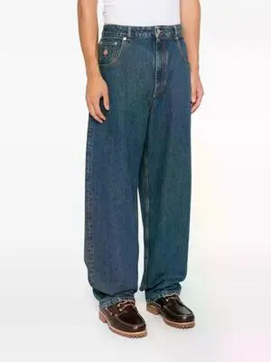 Bally Logo-embroidered Tapered Jeans