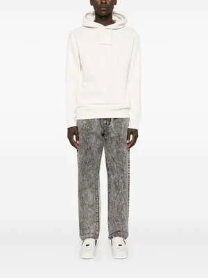 Calvin Klein Logo-embroidered Hoodie - White