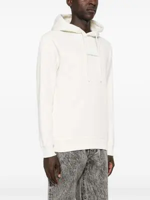 Calvin Klein Logo-embroidered Hoodie - White