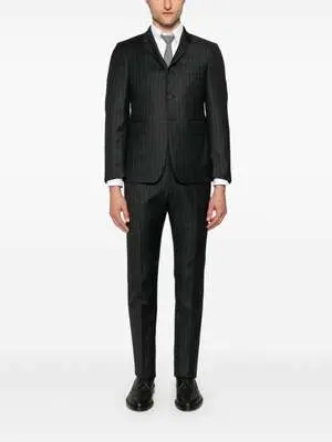 Thom Browne Pinstripe Wool Trousers - Grey