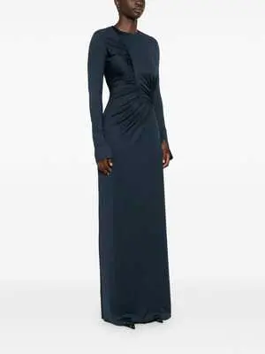 Victoria Beckham Gathered Long-sleeve Gown