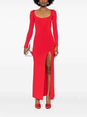 ANA RADU Knitted Maxi Dress - Red