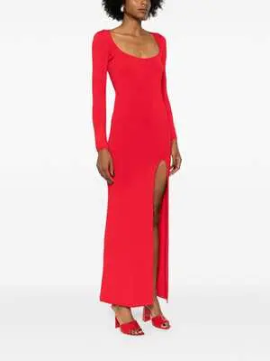 ANA RADU Knitted Maxi Dress - Red