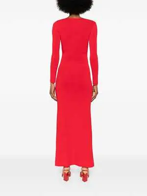 ANA RADU Knitted Maxi Dress - Red