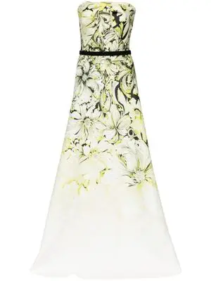 SAIID KOBEISY Floral-print Gown