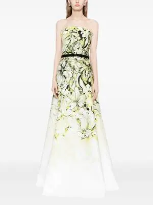 SAIID KOBEISY Floral-print Gown
