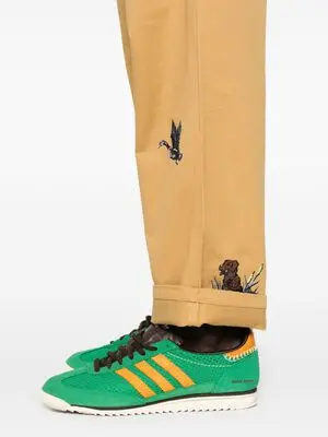 Carhartt Work In Progress Ducks-embroidered Straight-leg Trousers - Yellow