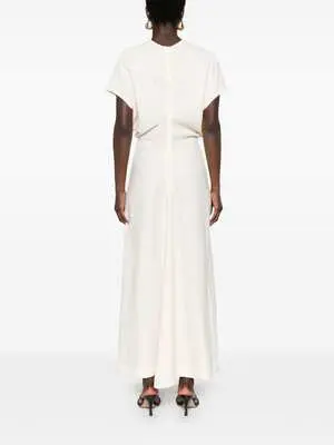 TOTEME Slouch Waist Crinkled Maxi Dress - Neutrals