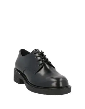 Ash Leather Derby Shoes With Stud Detailing