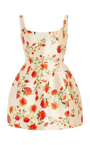 de la vali lola structured twill mini dress De La Vali Lola Floral Mini Dress - Multi