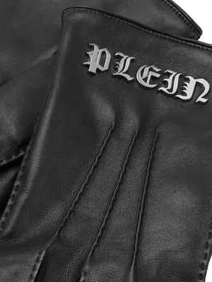 Philipp Plein Appliqué-logo Leather Gloves