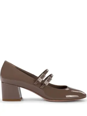 LE SILLA 50mm Danielle Patent-leather Pumps - Brown